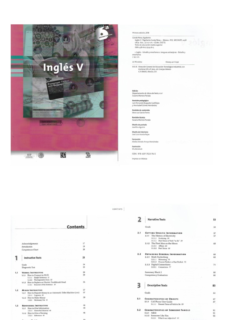 Libro Inglés V DGETI 2018 | PDF