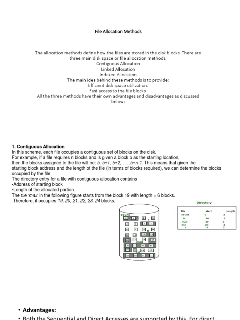 File Allocation Methods | PDF | Pointer (Computer Programming) | Computer File