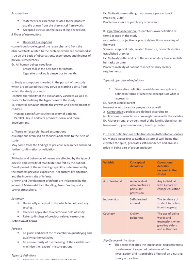Assumptions | PDF | Nursing | Breastfeeding