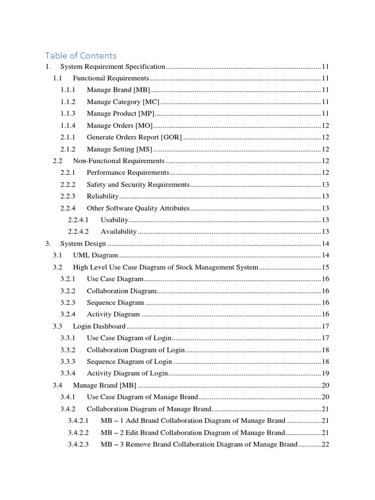 Stock Management System Documentation | PDF | Use Case | Unified ...
