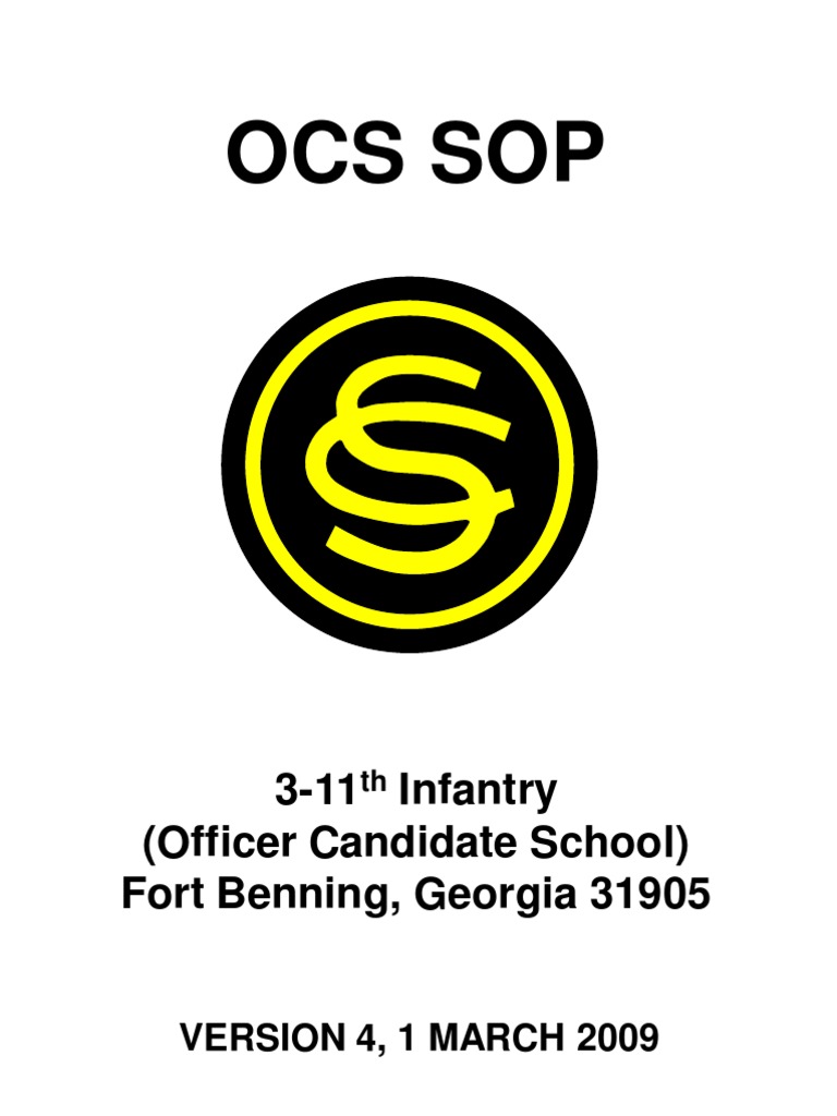 OCS_SOP | Company (Military Unit) | Military