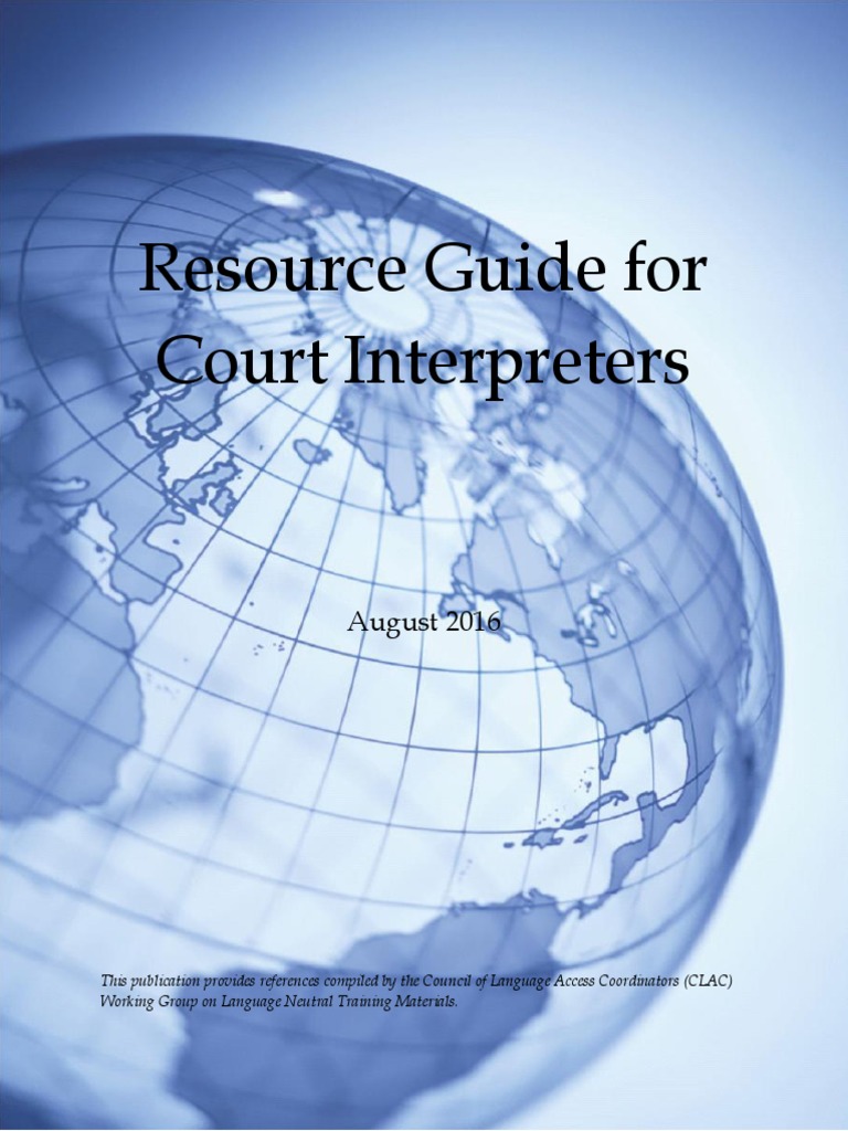 Resource Guide Court Interpreters | PDF | Language Interpretation ...
