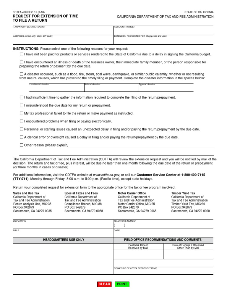 CDTFA FORM 468 | Fee | Payments