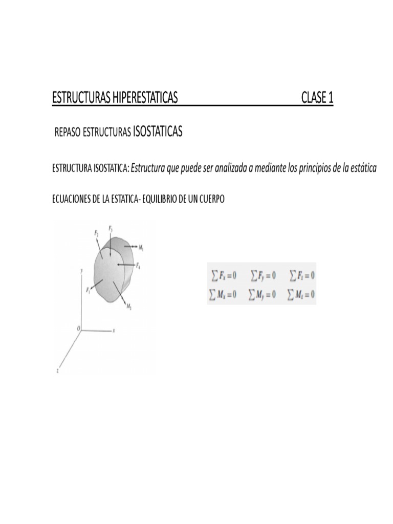 Estructuras Hiperestaticas Clase 1 PDF | PDF | Resistencia de ...
