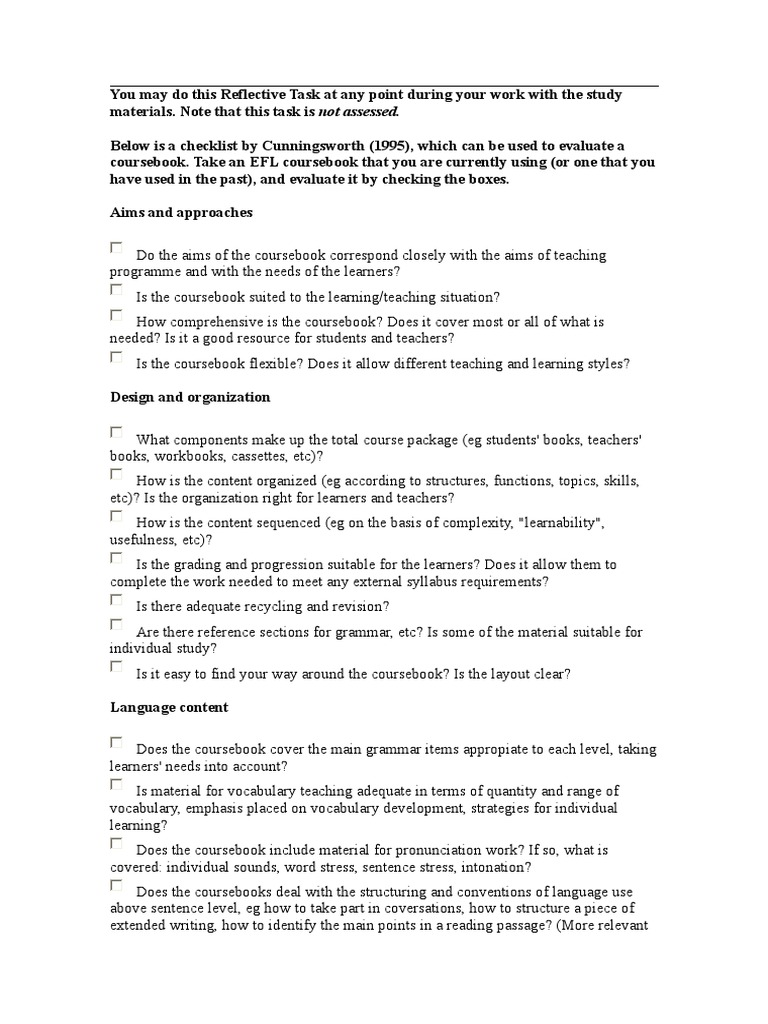 Reflective Task | PDF | Textbook | Learning