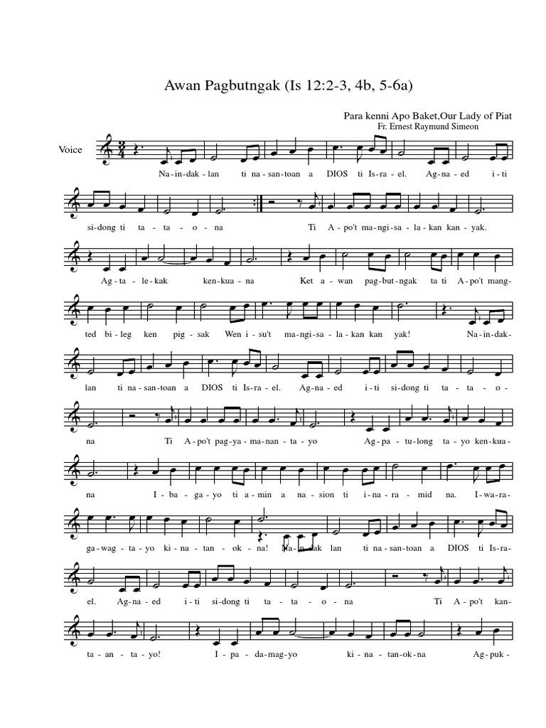 Pagsibol Music Sheet | PDF