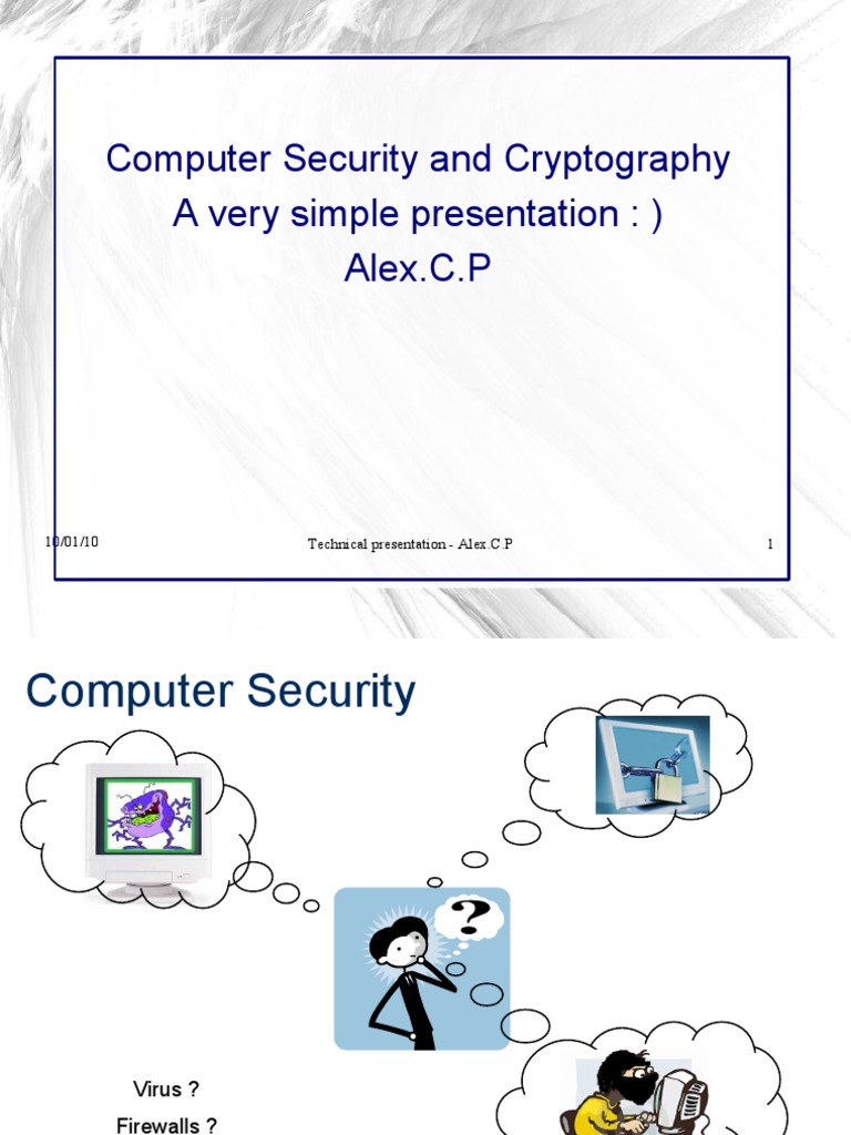 Computer Security and Cryptography A Simple Presentation | PDF | Public ...