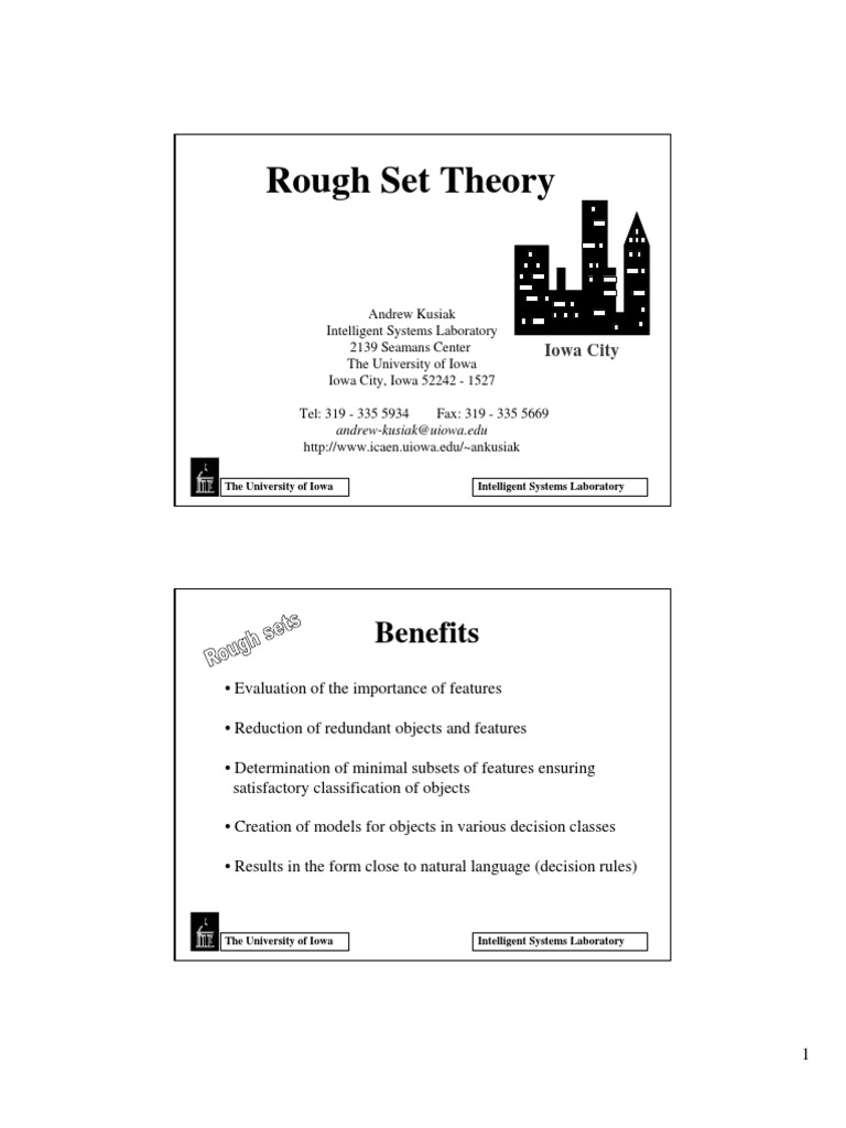 Rough Set Theory Benefits Pdf Mathematical Logic Computing