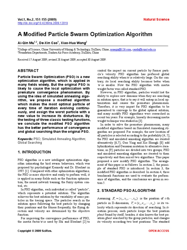 Modified PSO 64 PDF | PDF | Mathematical Optimization | Systems Theory