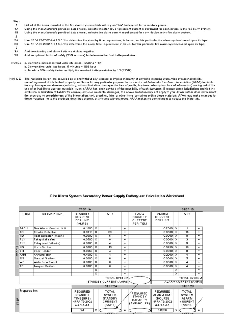 Step 1 1A 1B 2 2A 2B 3 3A 3B NOTES A. Convert Electrical Current Units ...