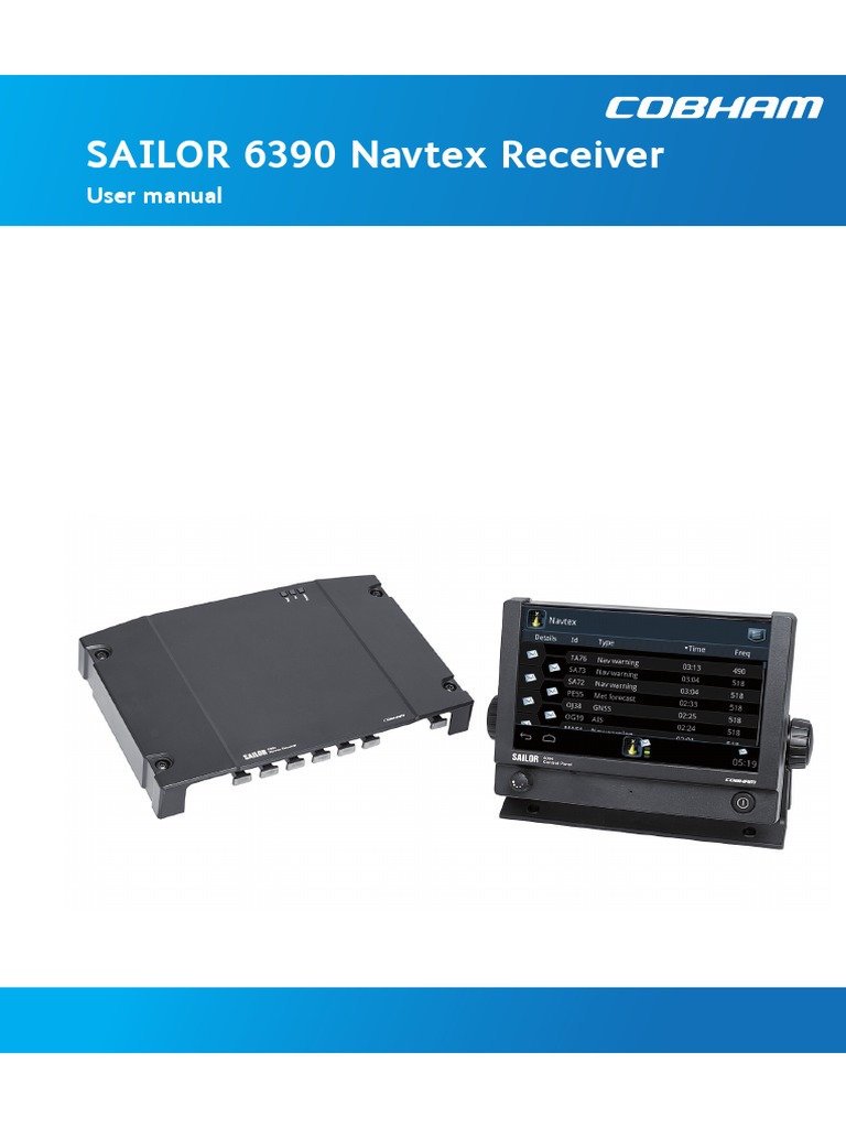 98 137261 C User Manual Sailor 6390 Navtex Receiver Public | PDF ...