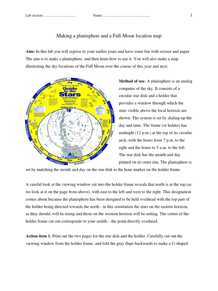 Planisphere | PDF | Moon | Stellar Astronomy