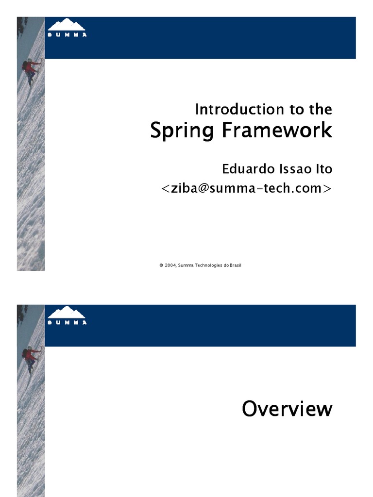 Introduction To Spring Framework (Presentation - 143 Slides) | PDF ...