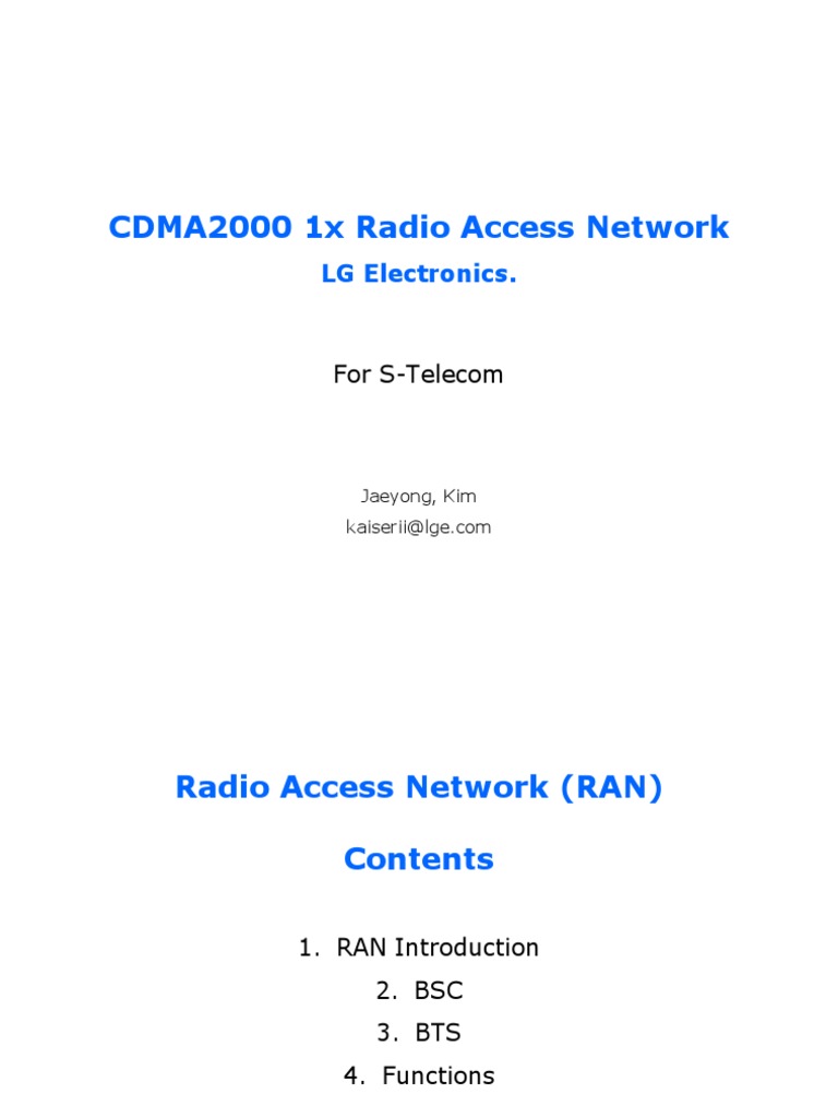 CDMA2000 1X RAN Overview and Specs | PDF | Asynchronous Transfer Mode | Computer Network