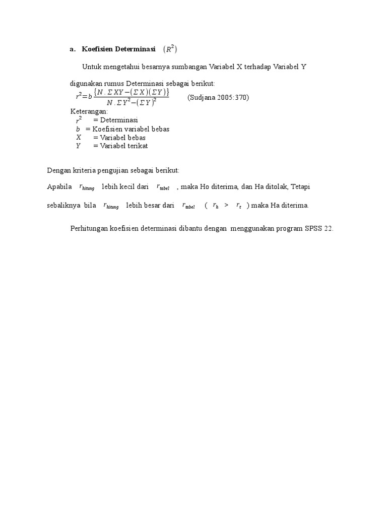 Koefisien Determinasi | PDF