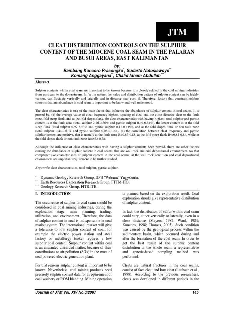 Cleat PDF | PDF | Coal | Geology