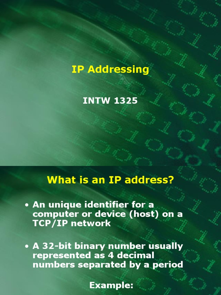 IP Addressing | PDF | Ip Address | Computer Network