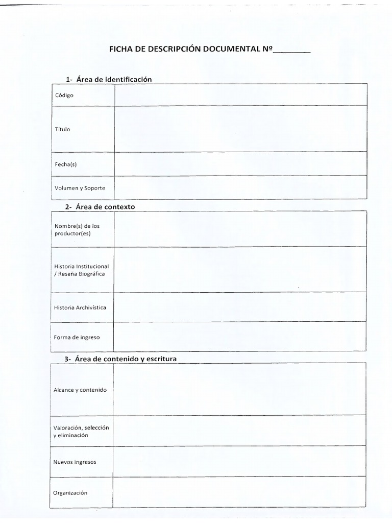 Ficha de Descripcion Documental | PDF