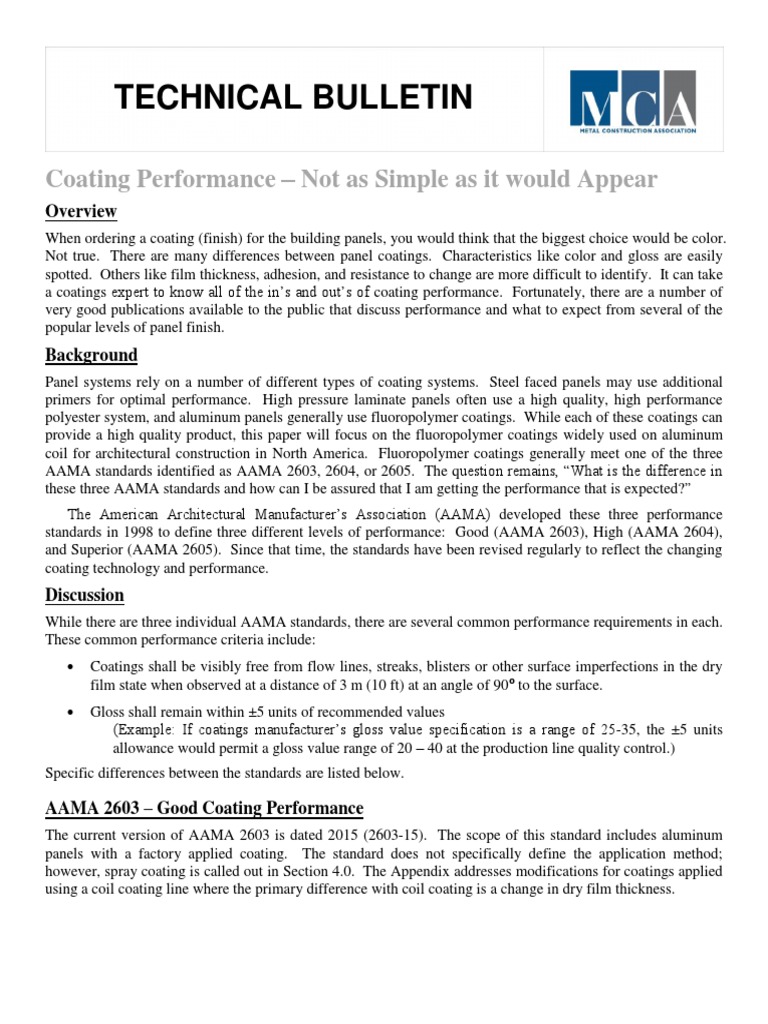 1016 - AAMA Finish Criteria | PDF | Materials | Building Engineering