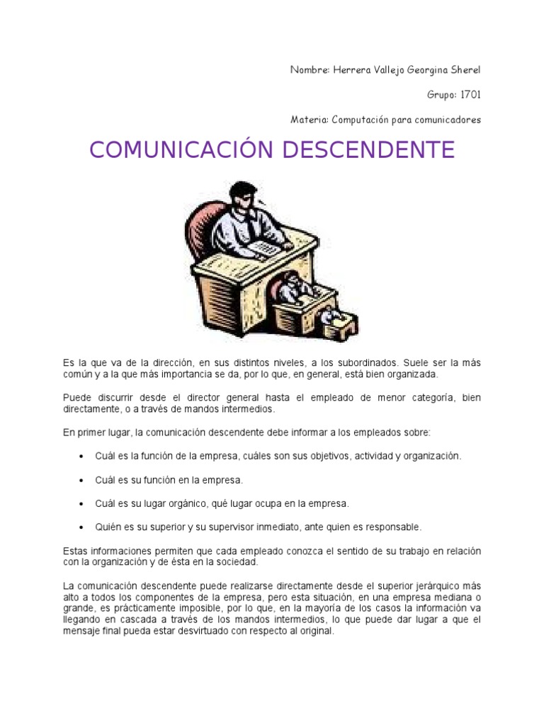 comunicación descendente