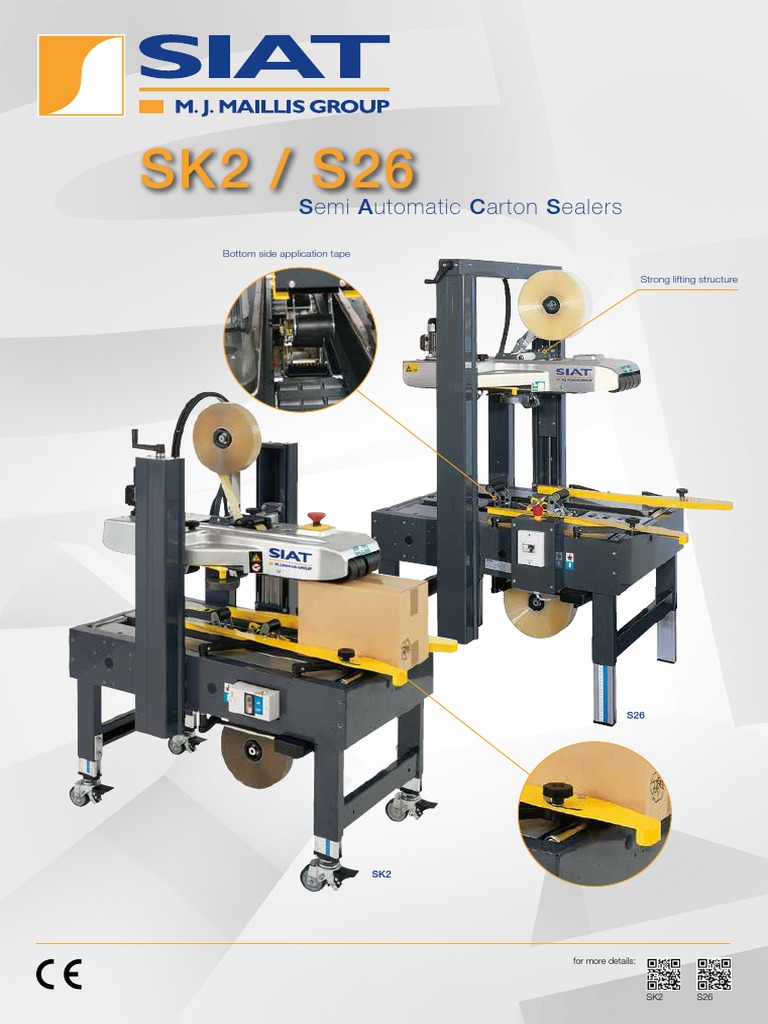 Semi-Automatic Carton Sealers SK2/S26 | PDF | Equipment | Manufactured ...