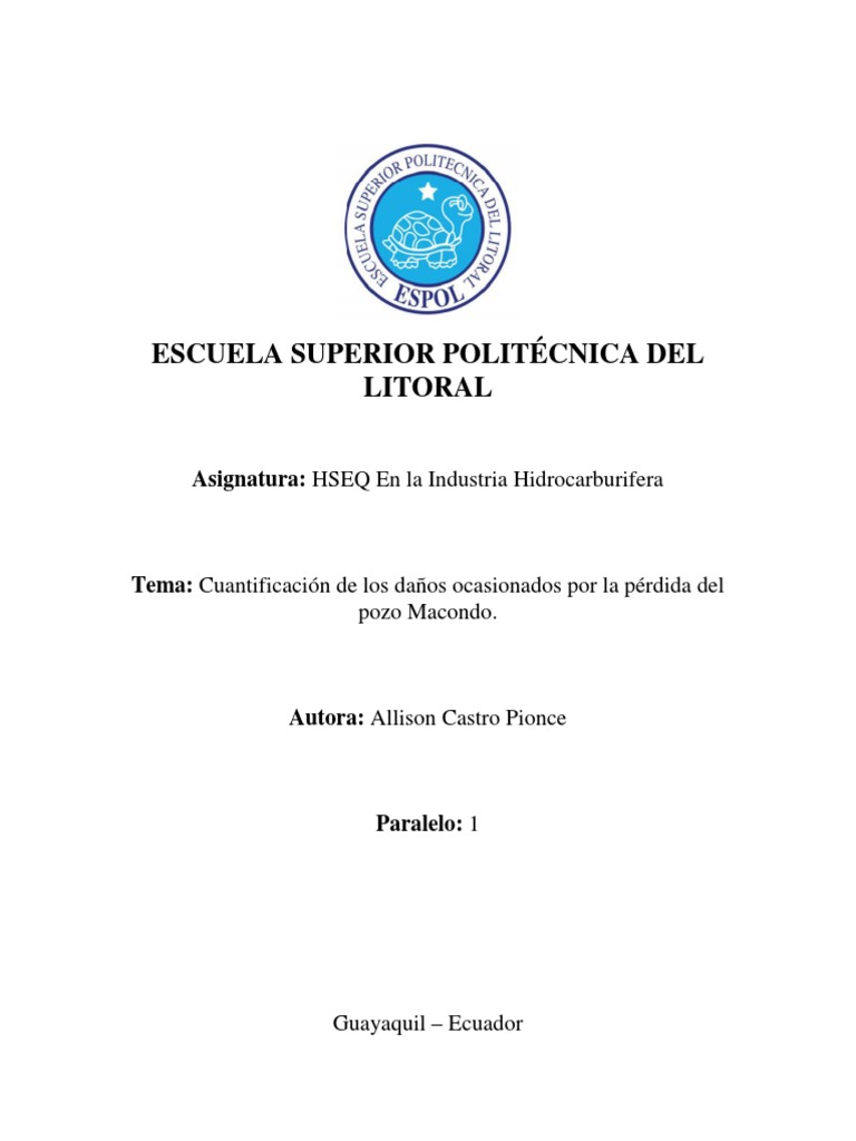 Pozo Macondo | PDF | Petróleo | Aves