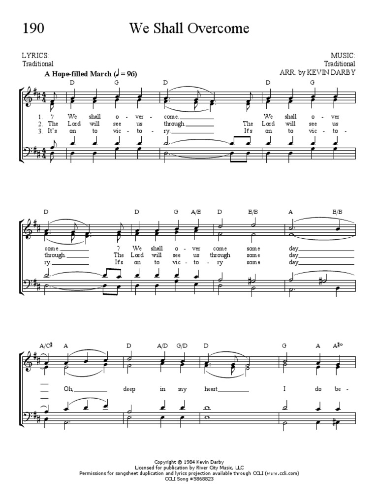 We Shall Overcome HYMN PDF | PDF | Intellectual Property Law | Mass Media