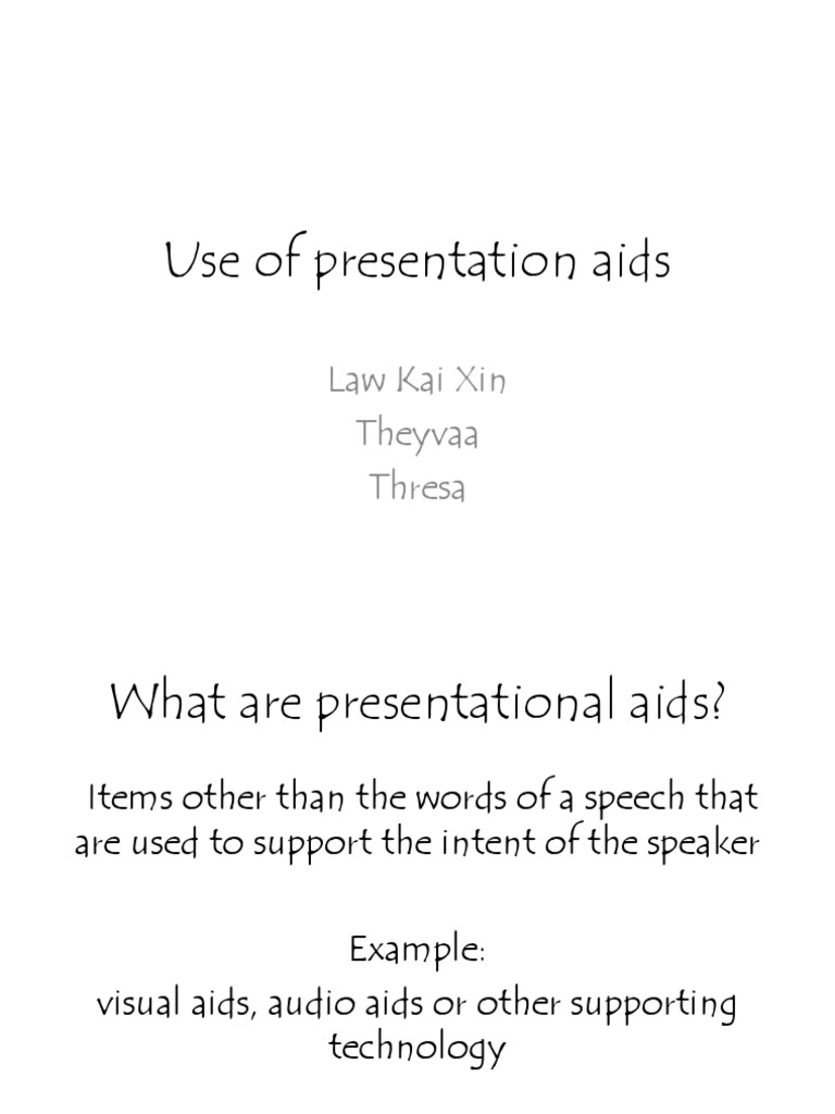 Effective Use of Presentation Aids | PDF