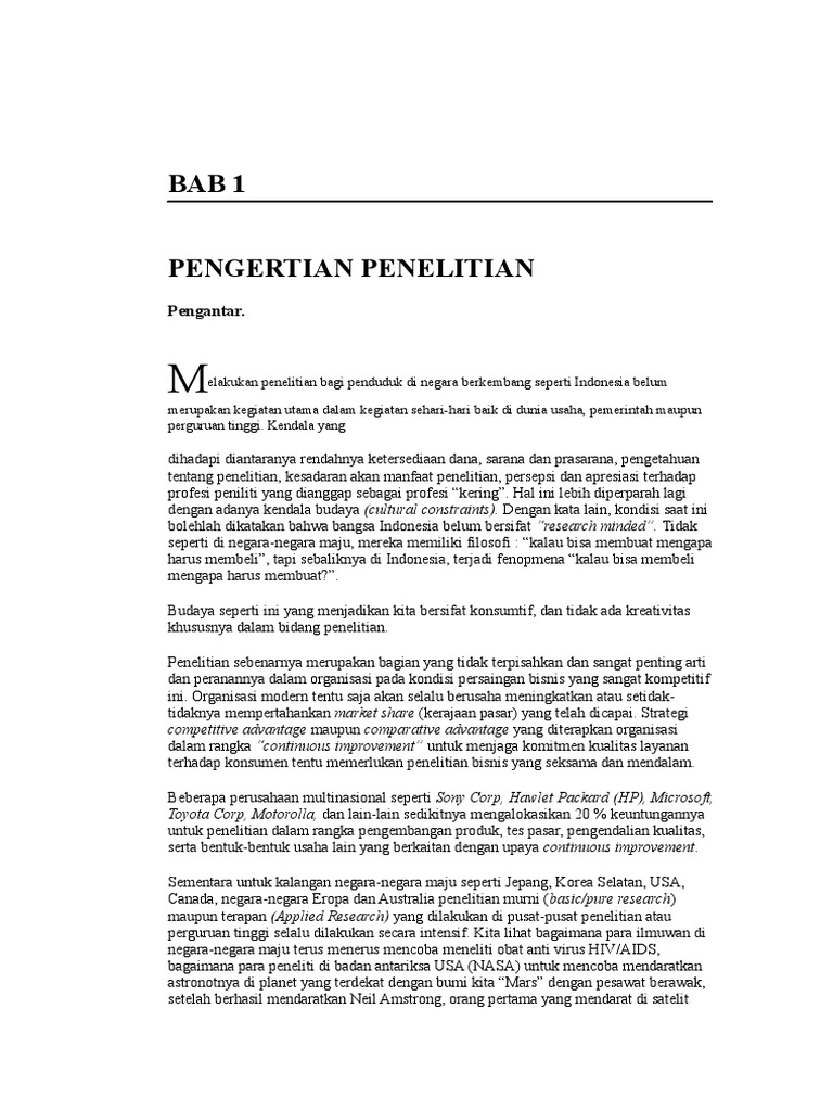 Isi Buku Bab 1 | PDF