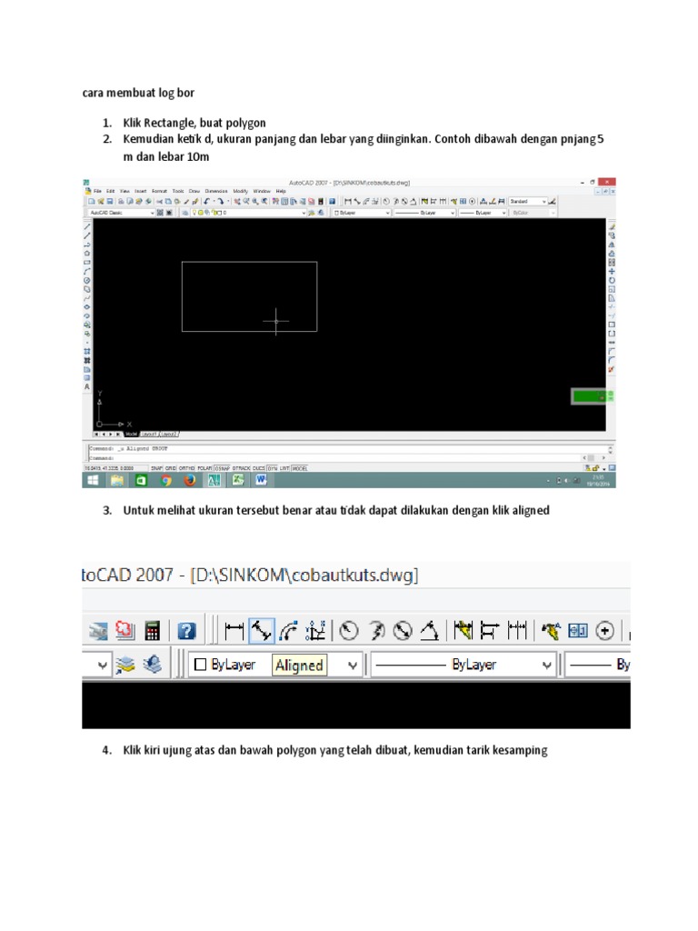 Membuat Log Bor Autocad | PDF | Karier & Perkembangan