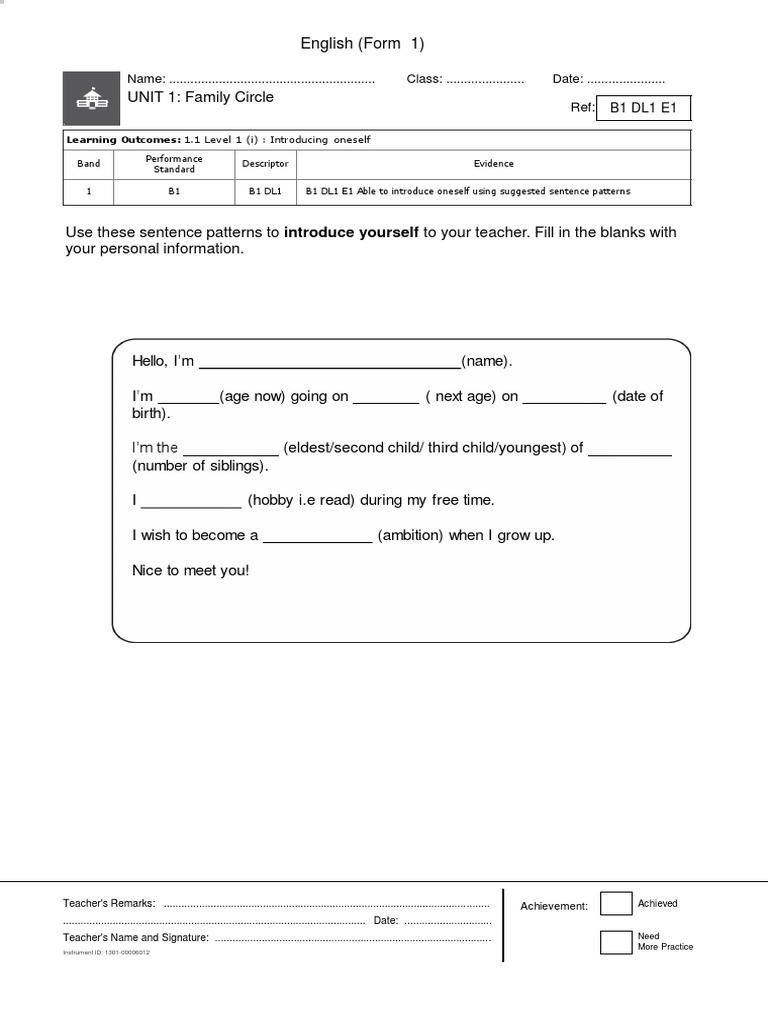 Name: .......................................................... Class ...