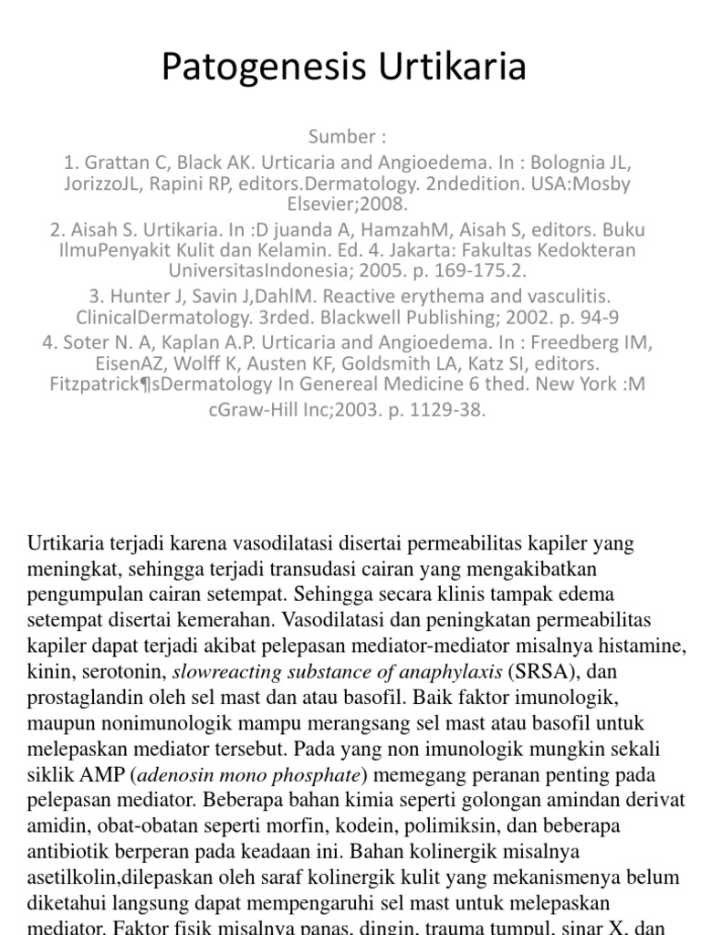 Patogenesis Urtikaria | PDF