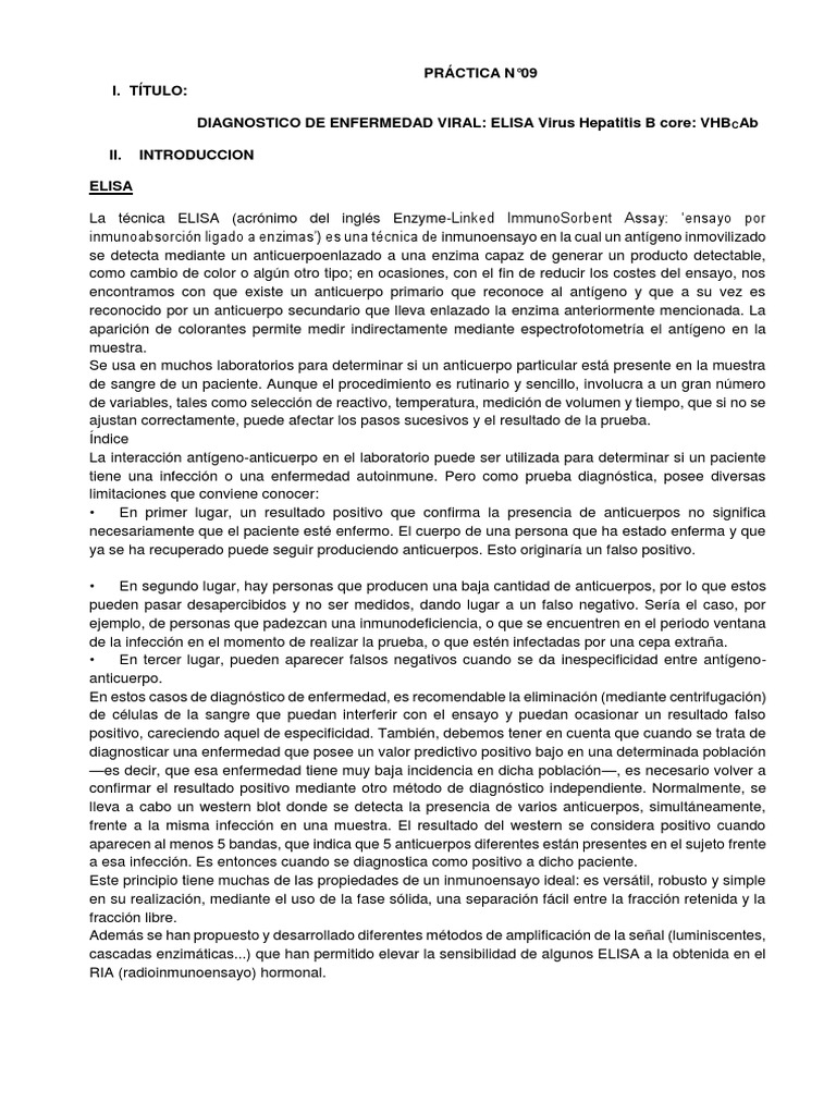 Practica de Elisa | PDF | Elisa | Biología