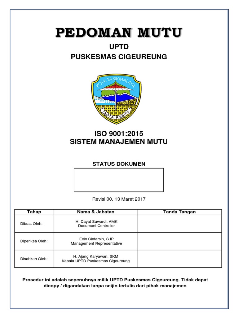 Pedoman Mutu | PDF