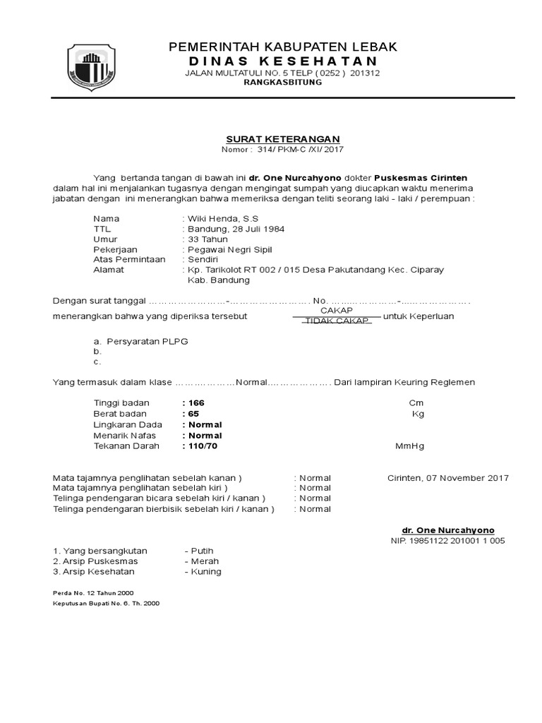 Format Kir Dokter | PDF