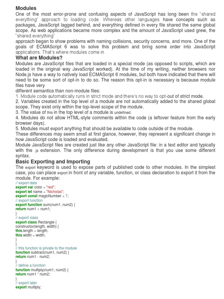 Modules This Undefined Pdf Java Script Scope Computer Science 9596