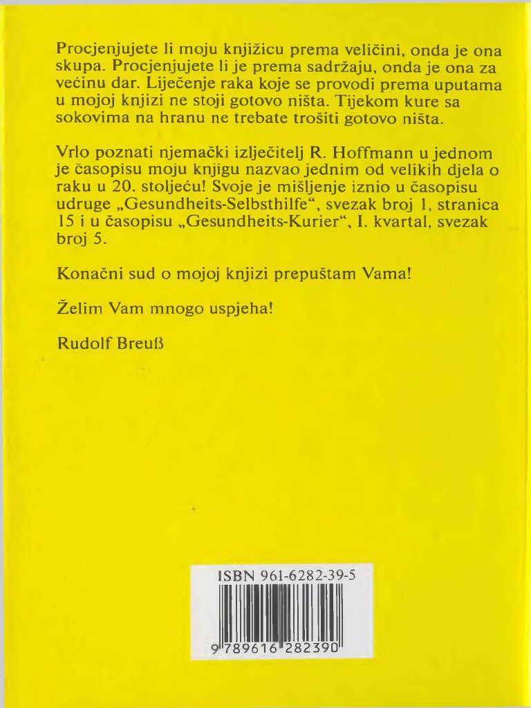 Rudolf Brojs - Izljčenja Raka I Leukemije | PDF