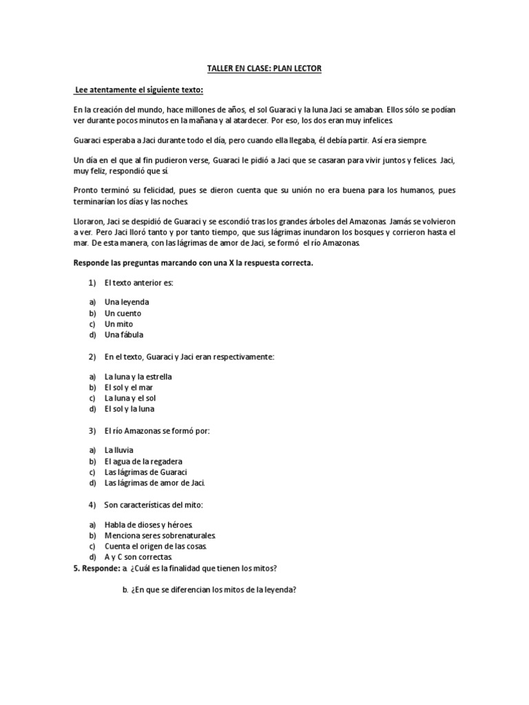 Taller en Clase Mito | PDF