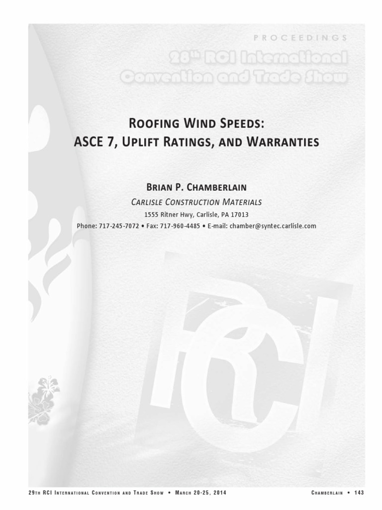2014 CTS Wind Uplift | PDF | Wind Speed | Specification (Technical ...