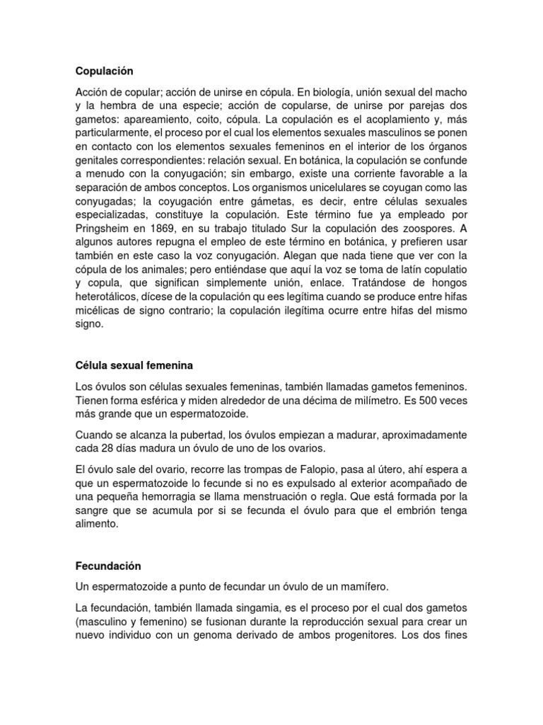Copulación | PDF | Infantes | El embarazo