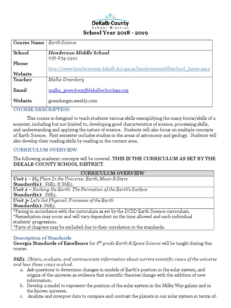 Greenberg Syllabus | PDF | Sun | Moon