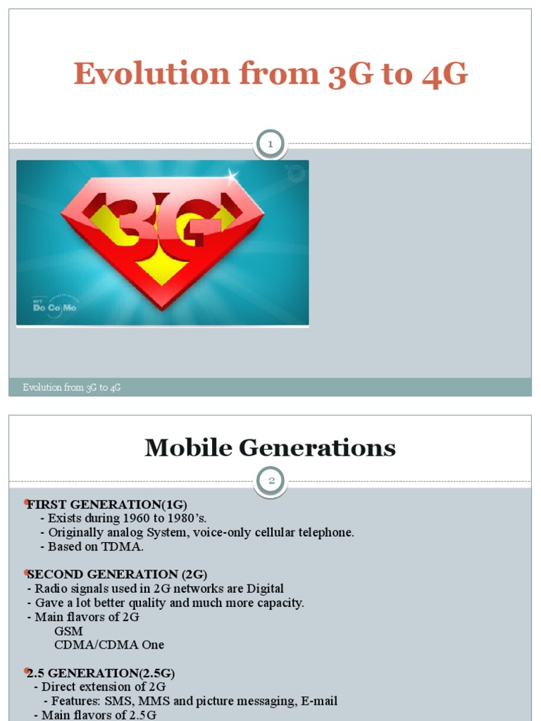 Evolution From 3G To 4G | PDF | High Speed Packet Access | Lte (Telecommunication)