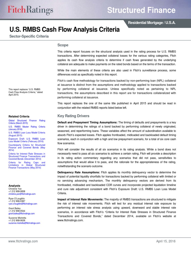 Us Rmbs CA Criteria2016 | PDF | Residential Mortgage Backed Security ...