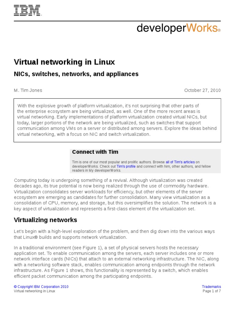 L Virtual Networking PDF | PDF | Virtual Machine | Computer Network