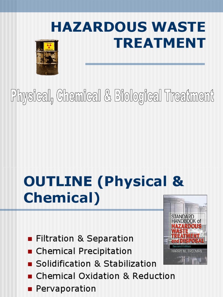 Hazardous Waste Treatment Methods | PDF | Filtration | Precipitation ...
