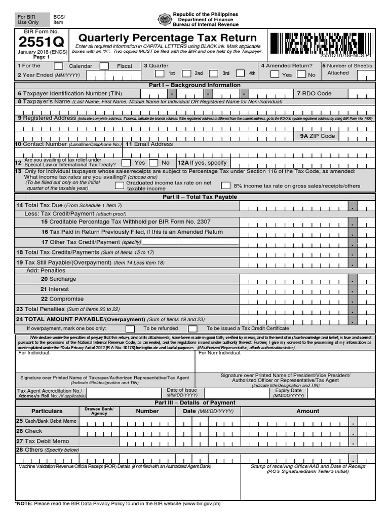 2551q BIR form | Taxation In The United States | Income Tax | Free 30 ...
