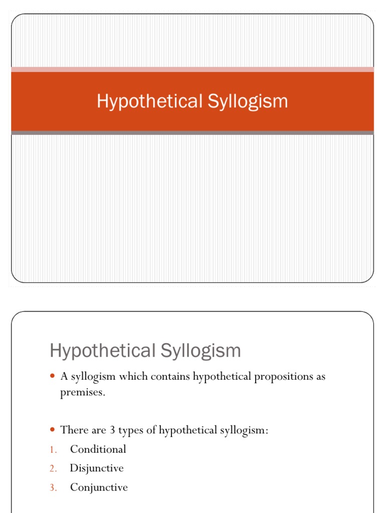 Hypothetical Syllogism (Full Version) | PDF | Mathematical Logic ...