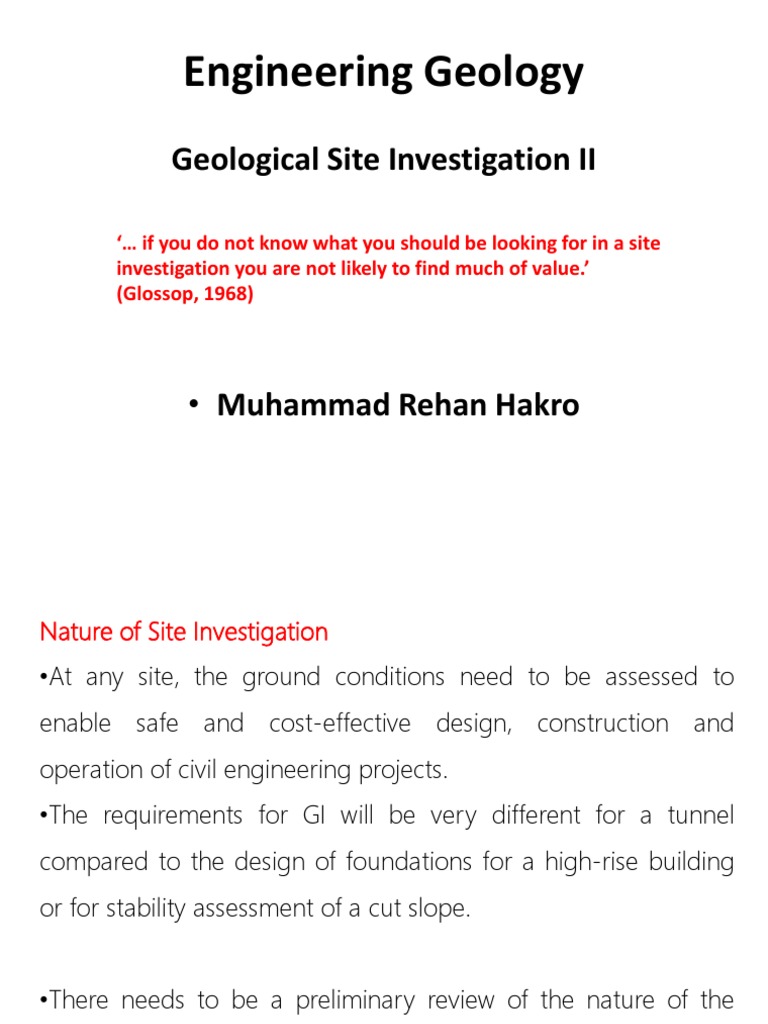 Engineering Geology II | PDF | Geology | Engineering