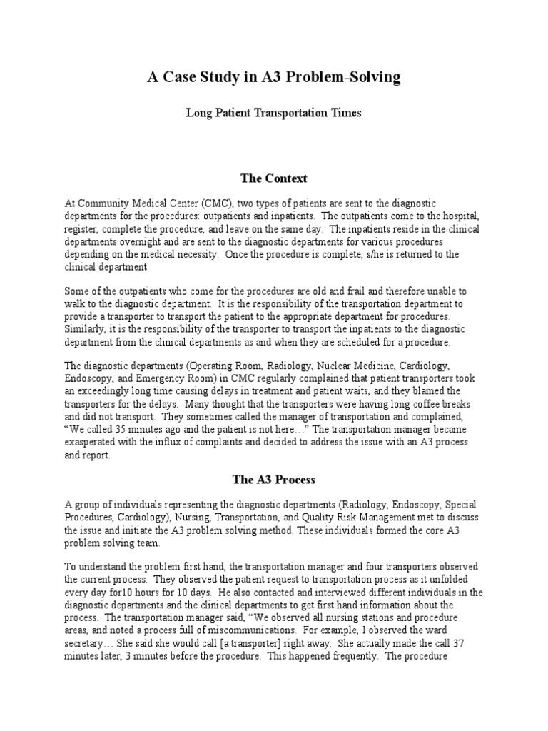 Case Study | PDF | Patient | Hospital