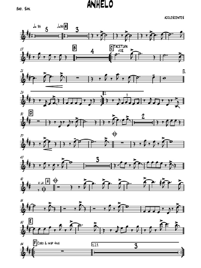 Bari Sax Sheet Music | PDF